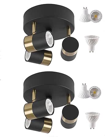 Multi-Directional Ceiling Spot Light- LED Track Lighting Kit- Flush ...