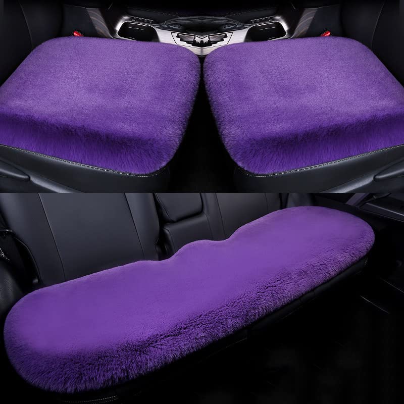 Amazon.com: SPANICE 3 pcs/Set Car Seat Covers Fluffy Wool Car Interior ...