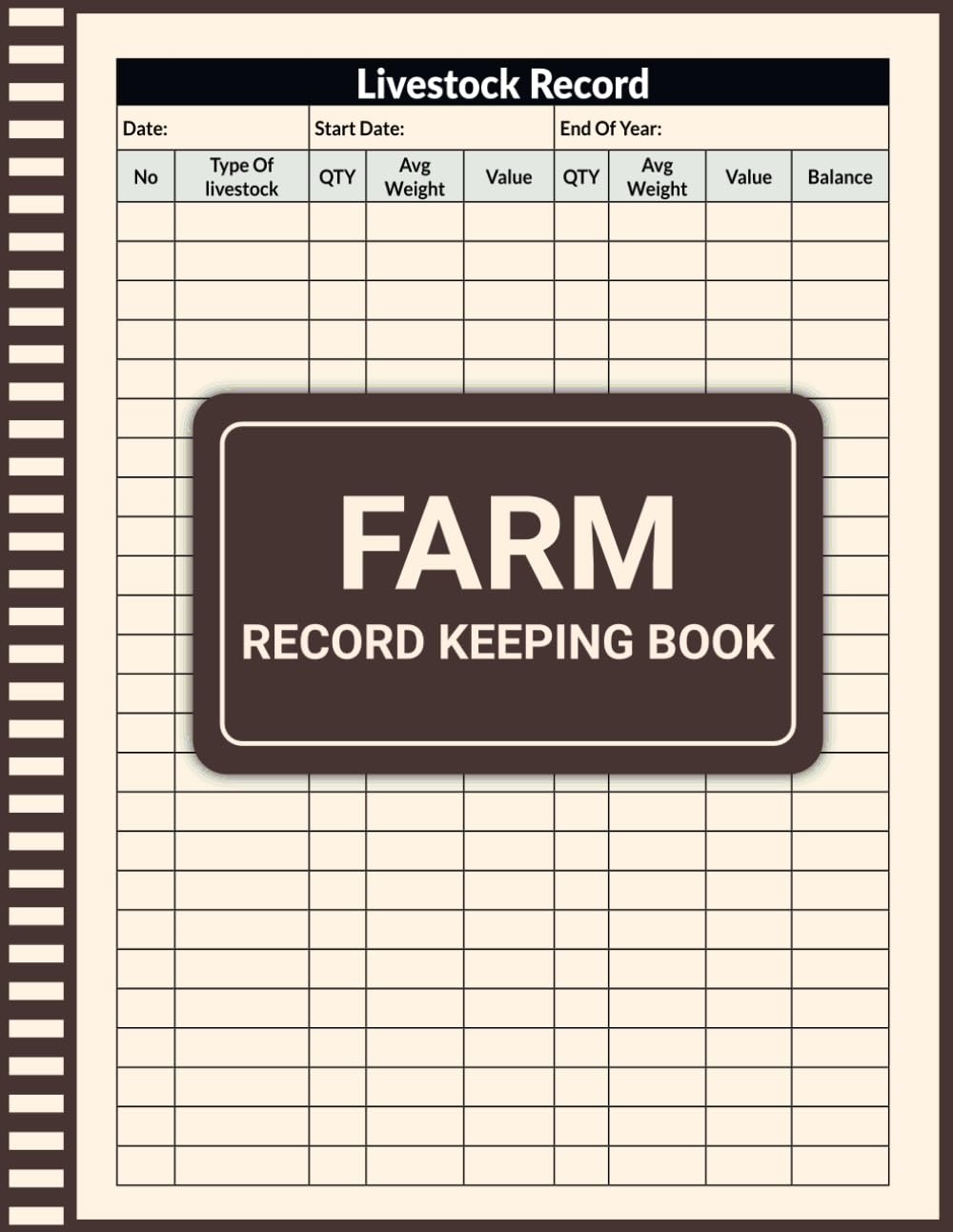 Farm Management Record Keeping Book: Farm Record Keeping Book, Log book ...