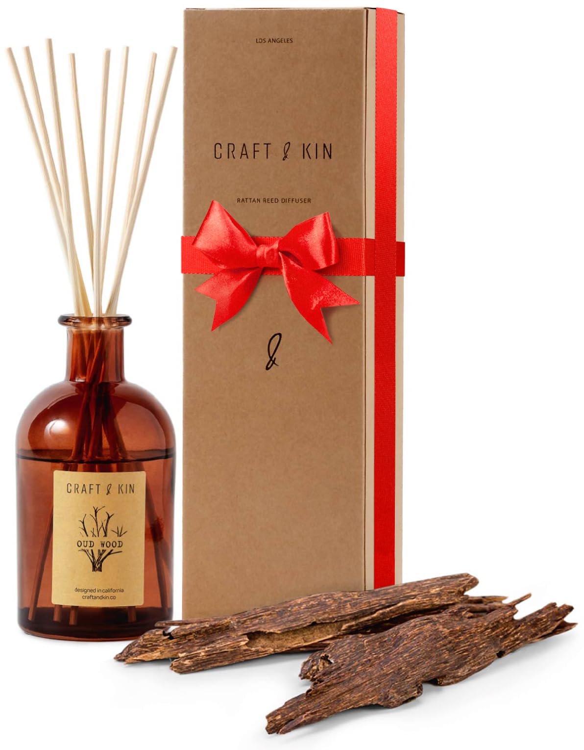 Buy Oud Wood Reed Diffuser | Includes All Natural Essential Oil & 8 Rattan Diffuser Sticks ...