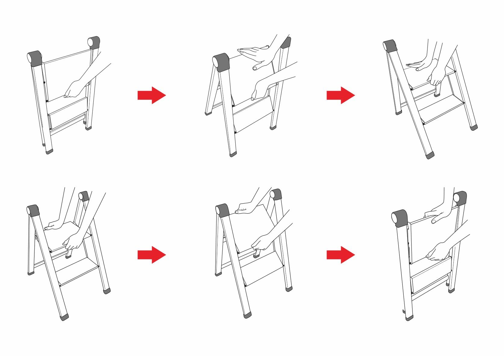 ZUCO Mini Slim Stool with handrial, Lightweight Office Step Stool ...