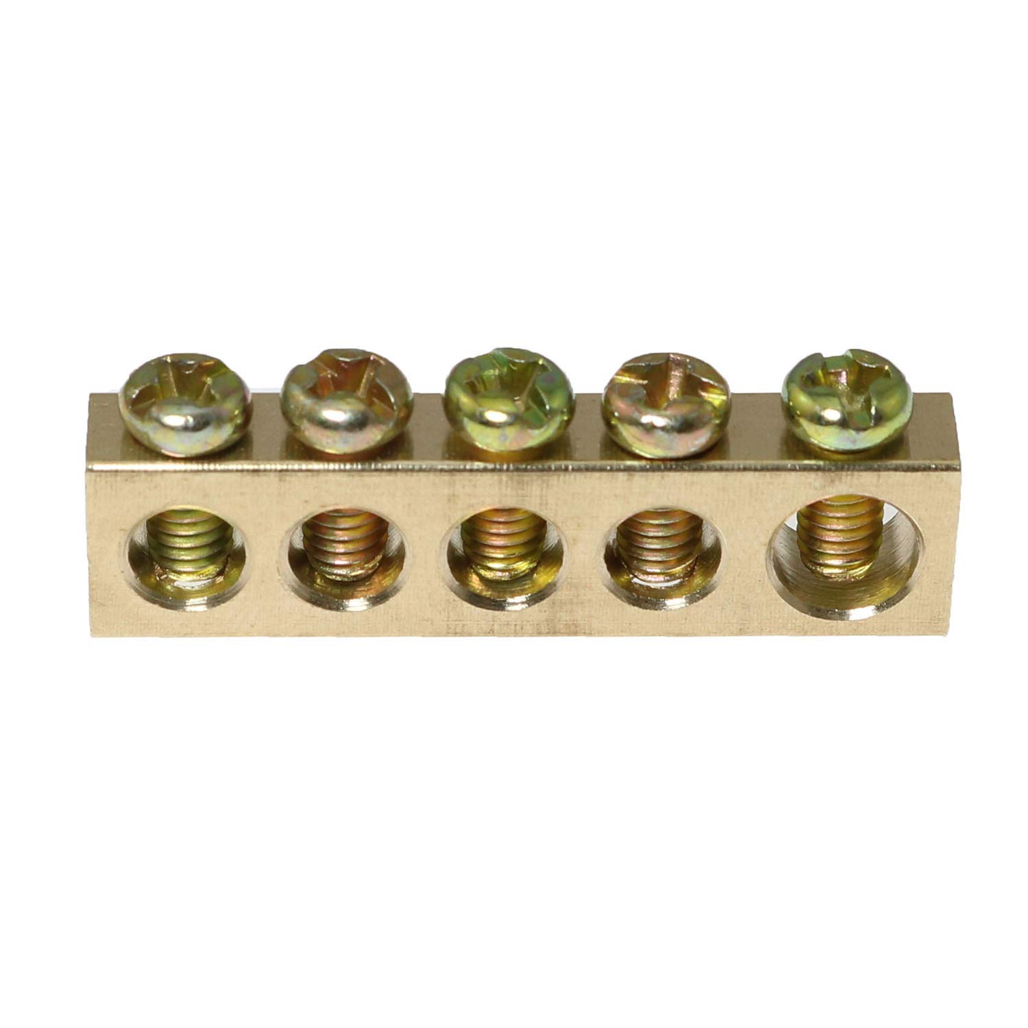5pcs Electrical Wire Screw Terminal Ground Brass Grounding Bars 5 ...