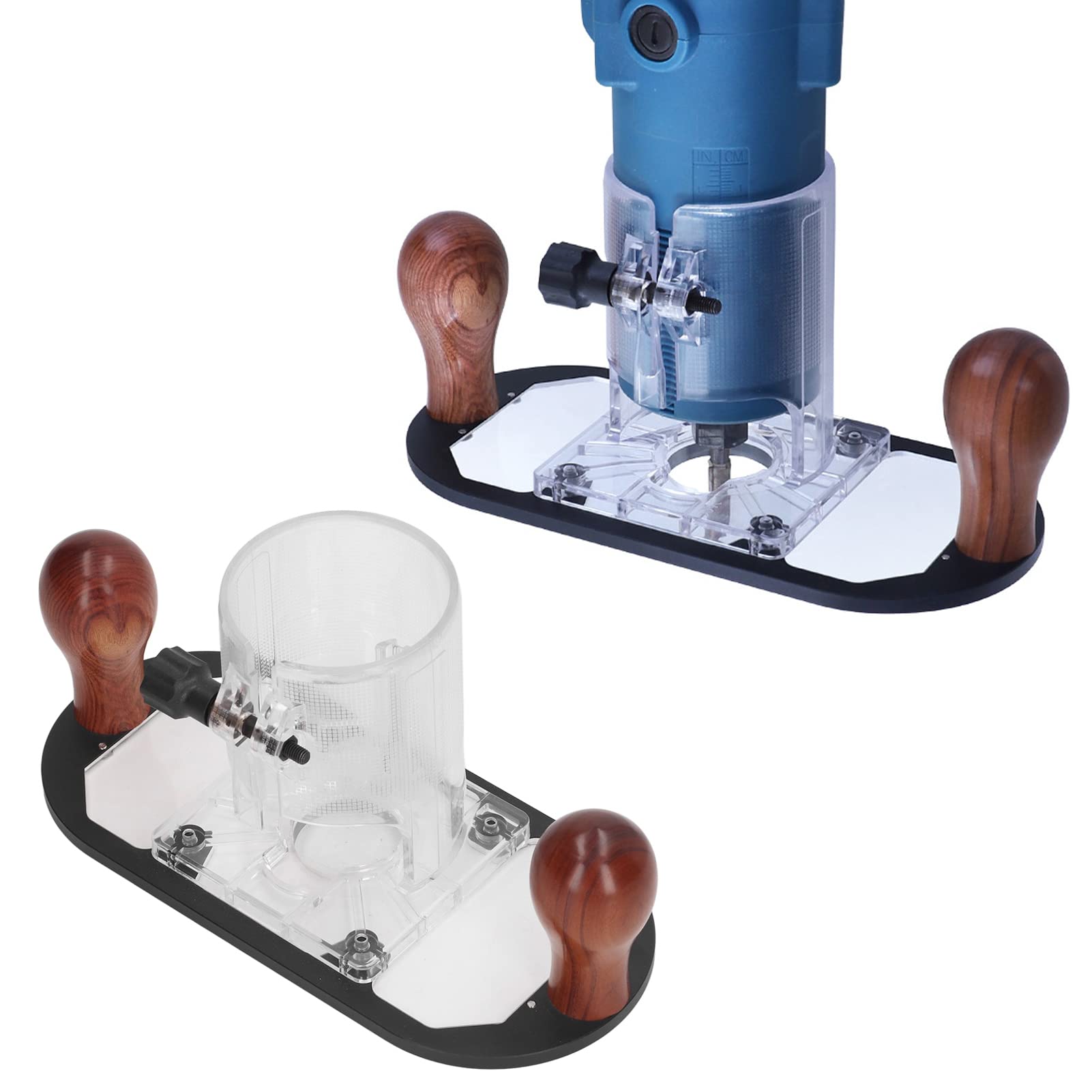 Woodworking Trimmer Base, Transparent Wood Router Trimmer Base, Power ...