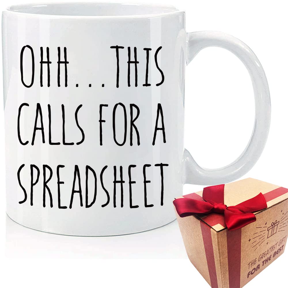 Amazon.com: SUUURA-OO Ohh This Calls For A Spreadsheet Mug, Funny Work ...