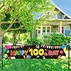 Amazon.com: 100th Day of School Banner Decoration Outdoor Happy 100 ...