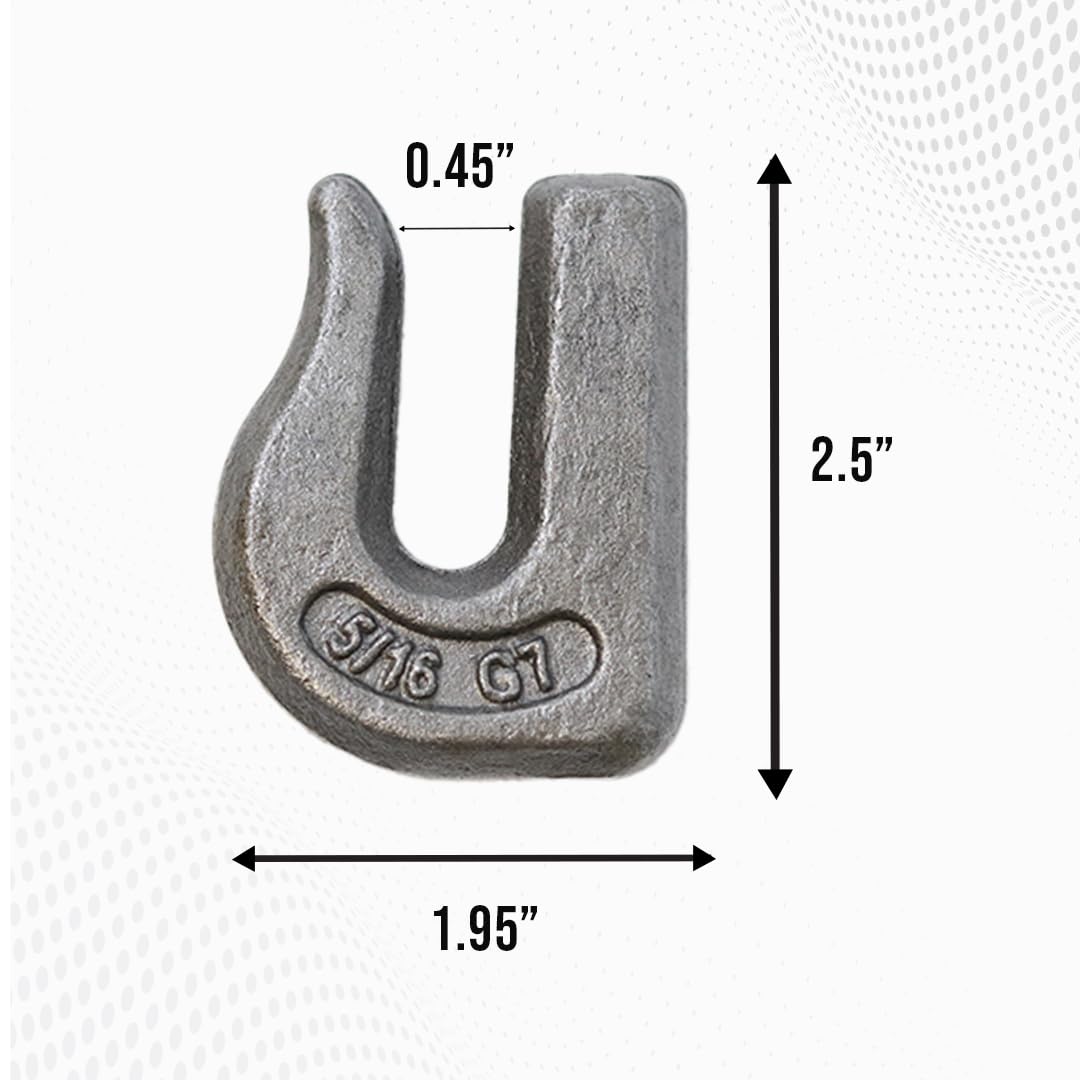 Snapklik.com : Boxer Weld On 5/16 Grab Chain Hook G70 Forged Heavy Duty ...