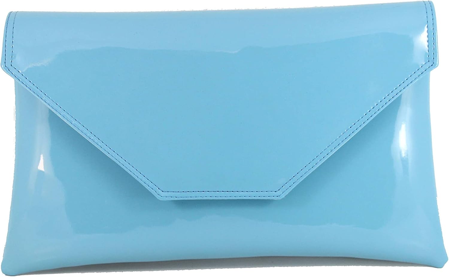 LONI Womens Stylish Large Envelope Patent Clutch Bag/Shoulder Bag ...