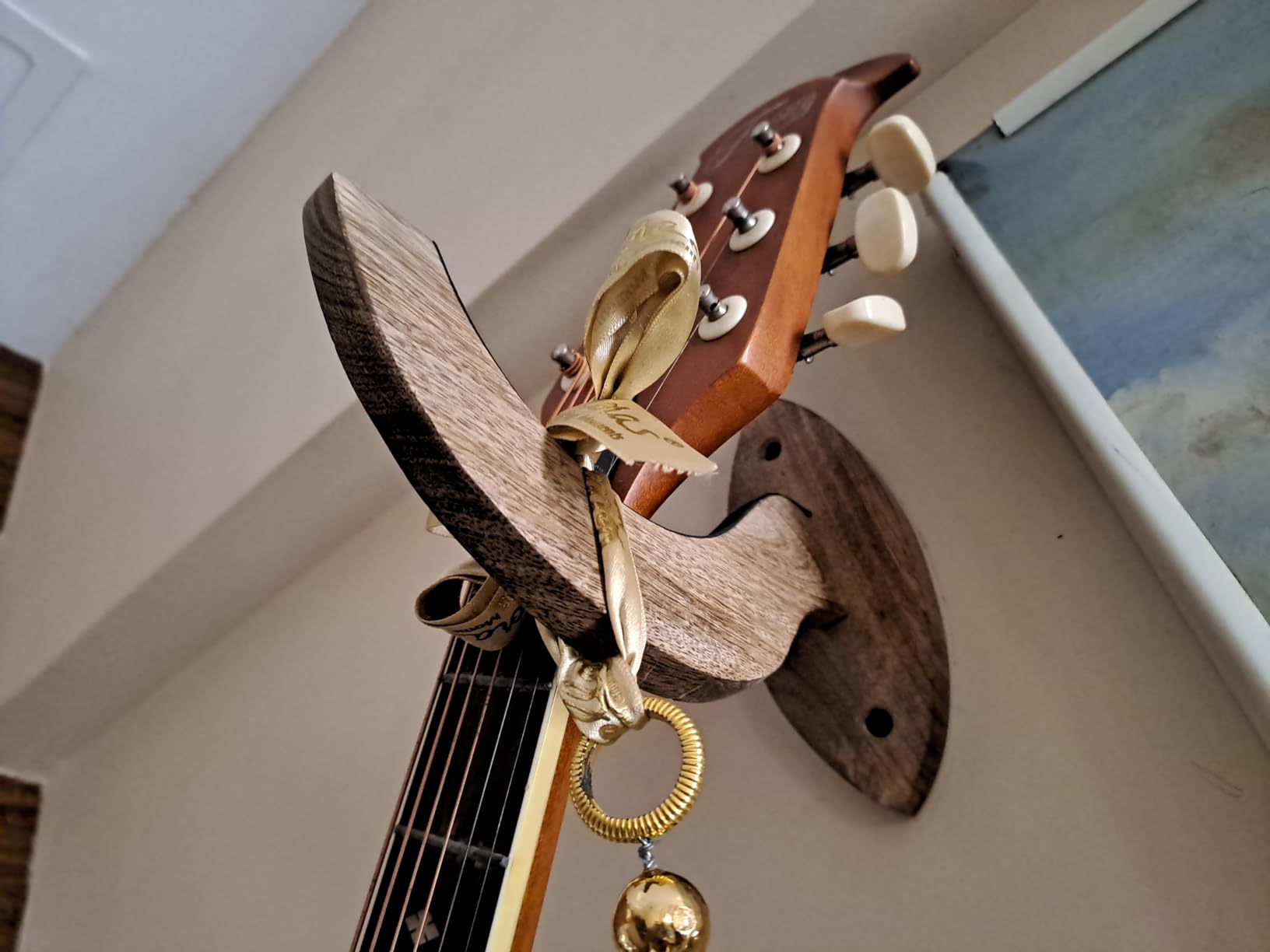 Star Wood Craft Guitar Stand Wooden Horizontal Guitar Hanger,Acoustic ...