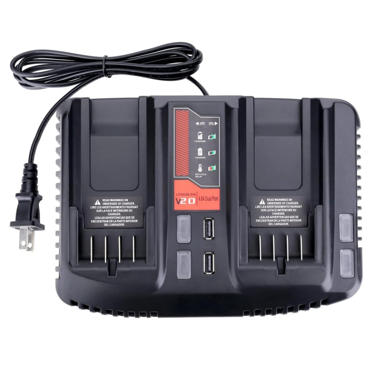 Amazon.com: CMCB124 Dual Port V20 Battery Fast Charger Replacement for ...