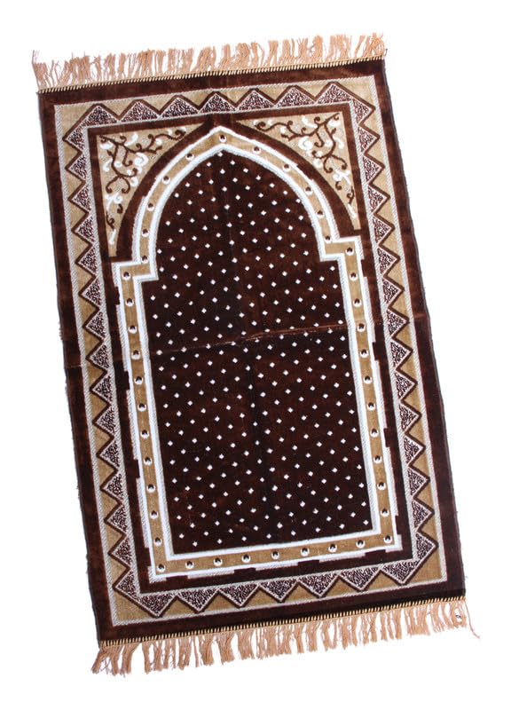 Buy ADIRNY Velvet Prayer Mat Musalla Janamaz for Namaz Muslim 44x28 ...