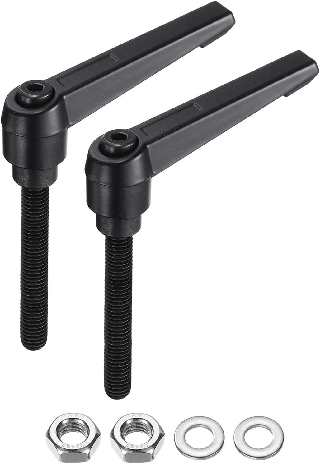 Amazon.com: uxcell 2pcs Lever Adjustable Handles M8 x 50mm Metric Male ...