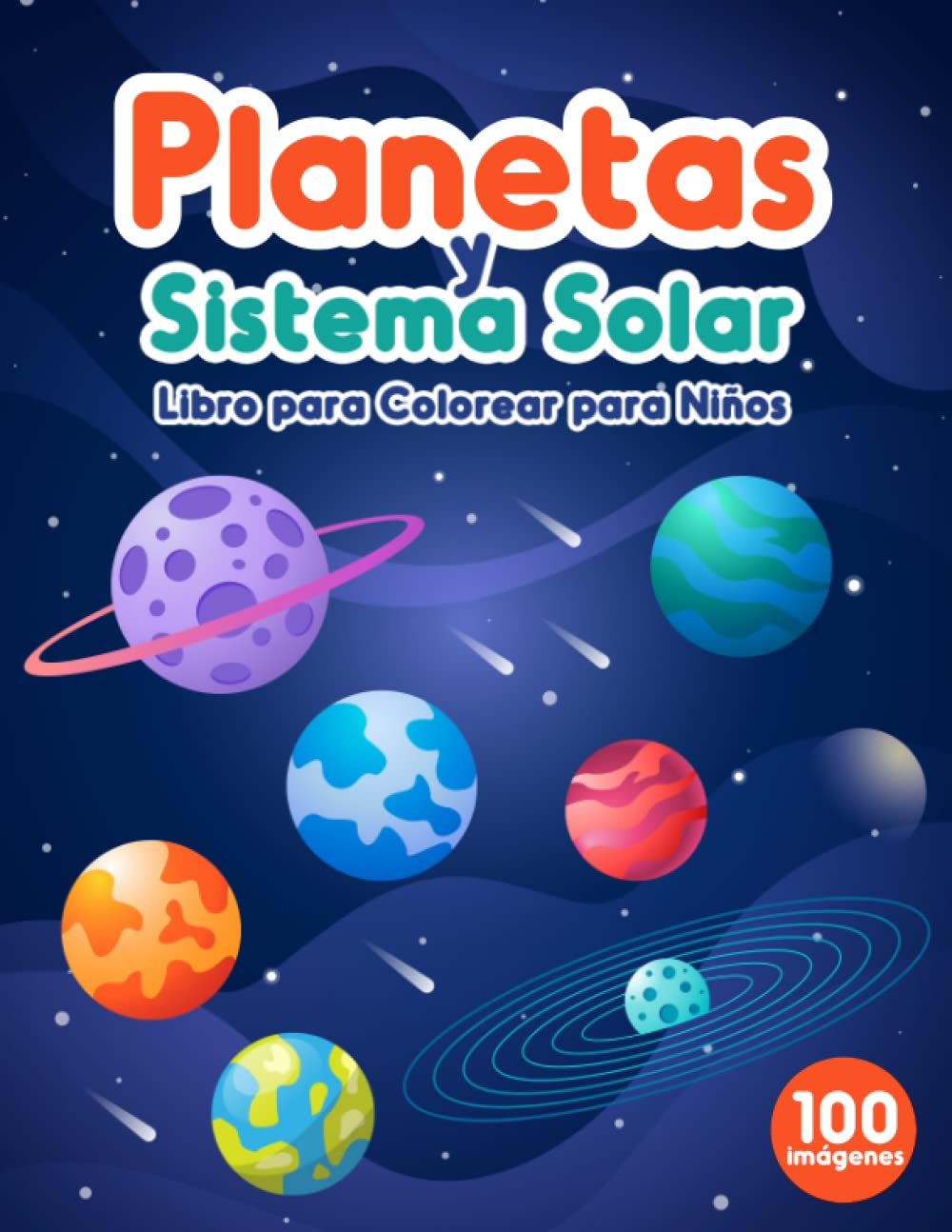 Planetas Y Sistema Solar Libro De Colorear Para Ninos Una | Desertcart ...