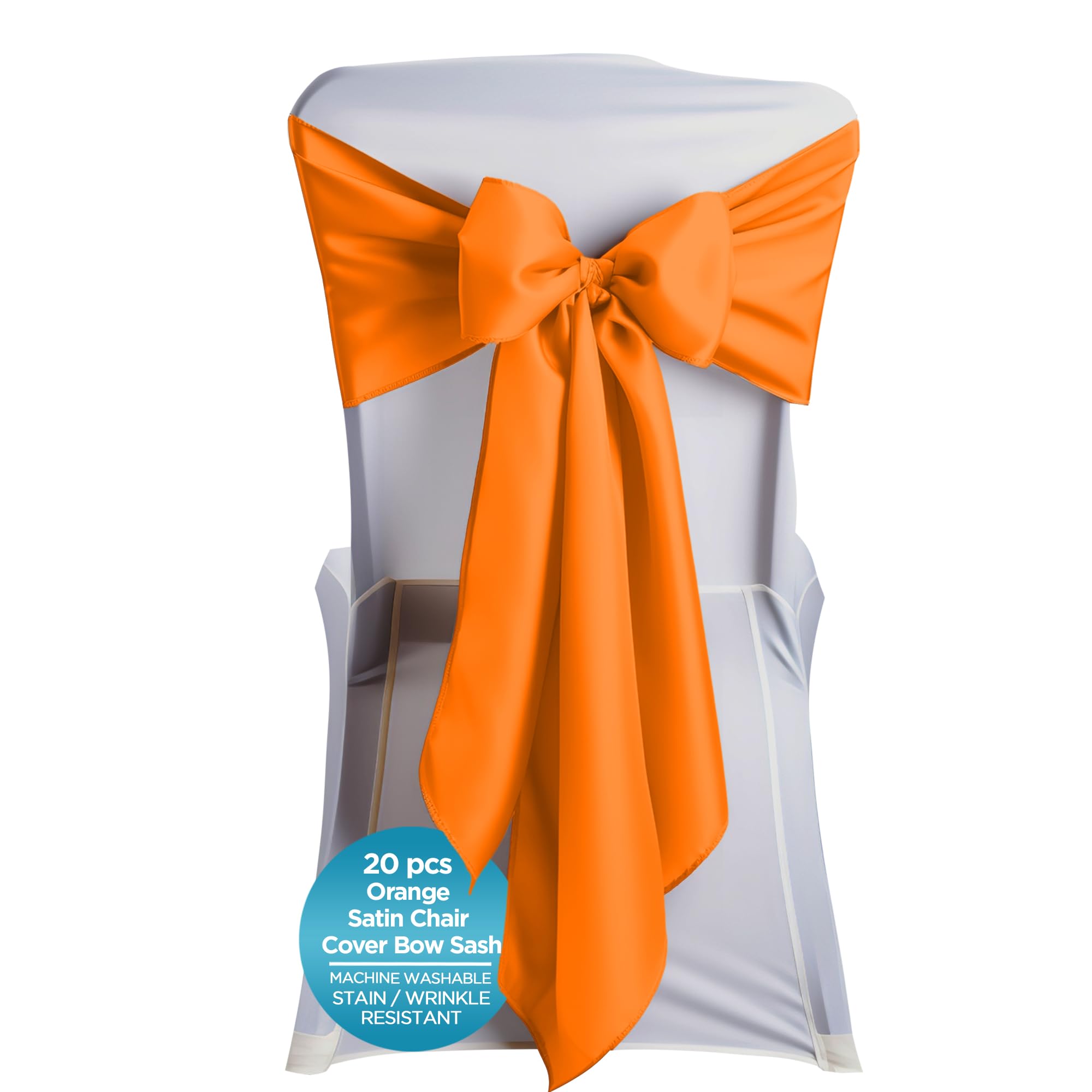 Amazon.com: Satin Bow Sash Chair Cover Decoration - Elegant Sashes for ...