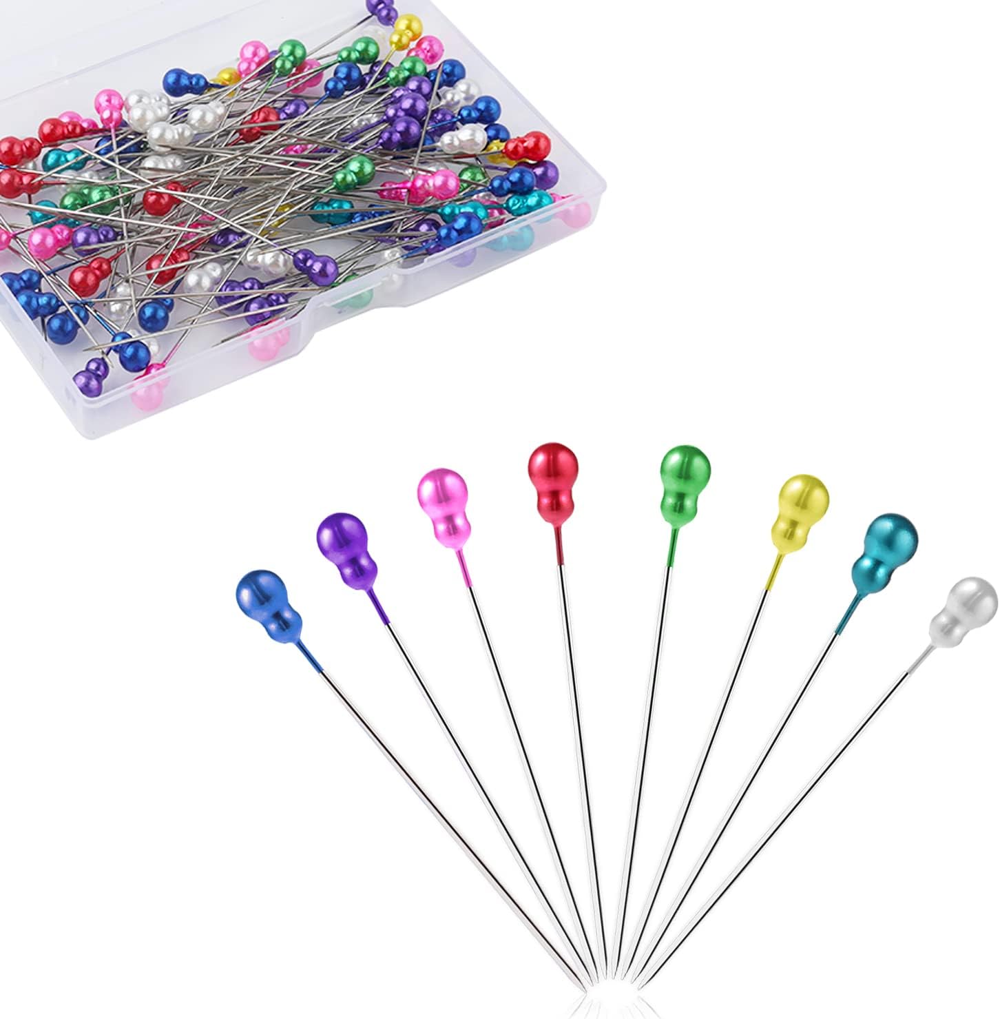 Plastic Headed Extra Long Pins - Assorted Colours - Hearts : Amazon.co ...