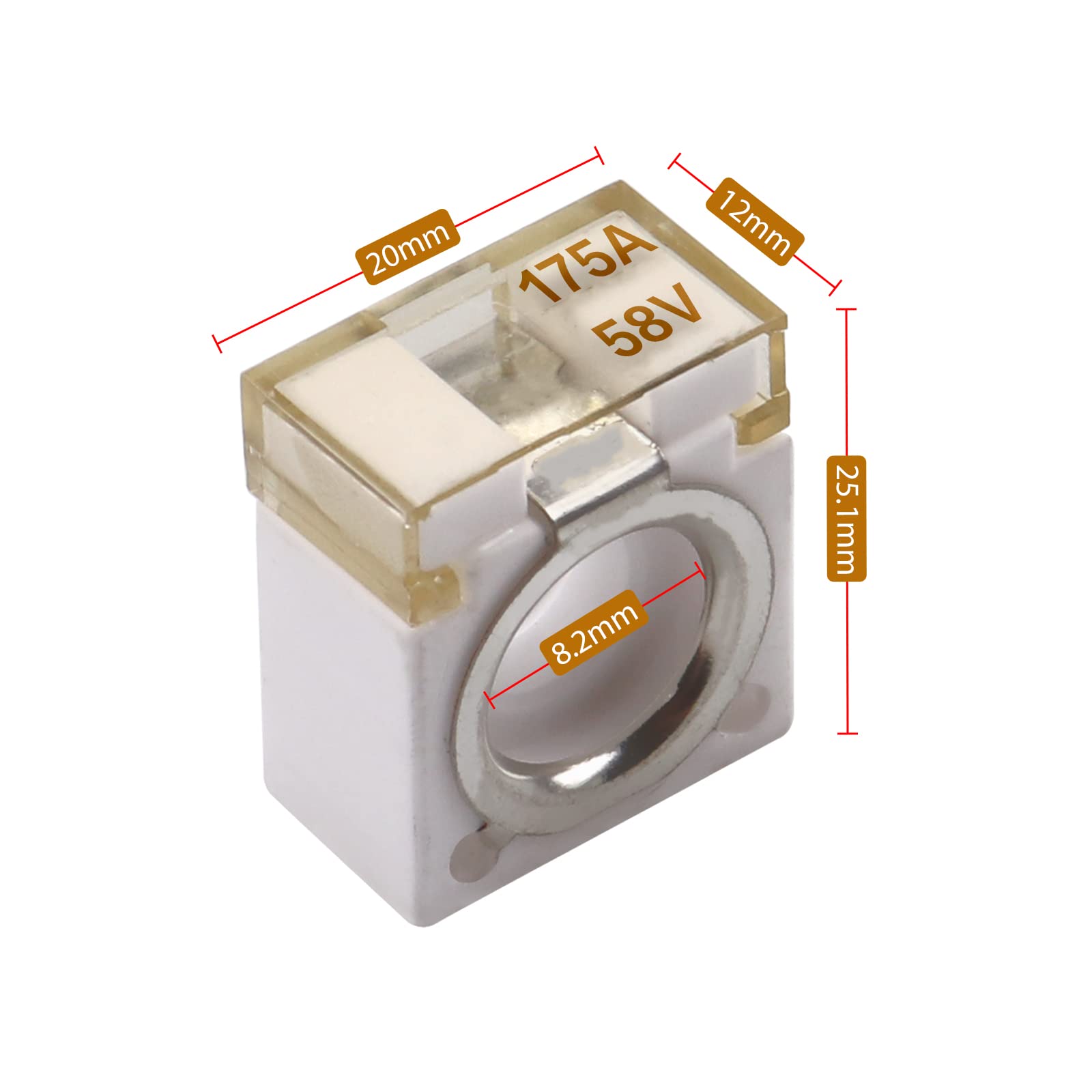 Snapklik.com : VOZINMOST 58V HABF Rated Battery Fuse 175A Terminal HABF ...