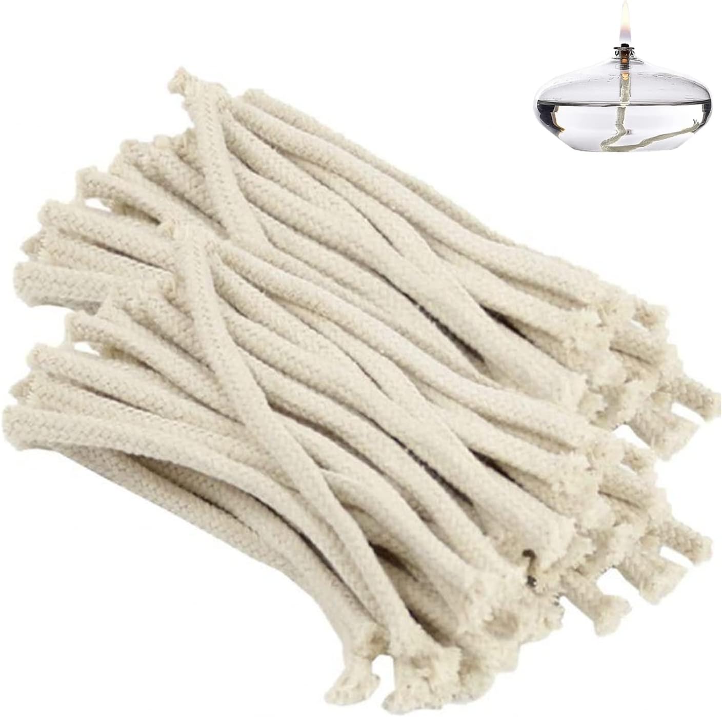 Oil Lantern Wicks, 10 Feet Kerosene Oil Lamp Wicks Round Cotton Wicks ...