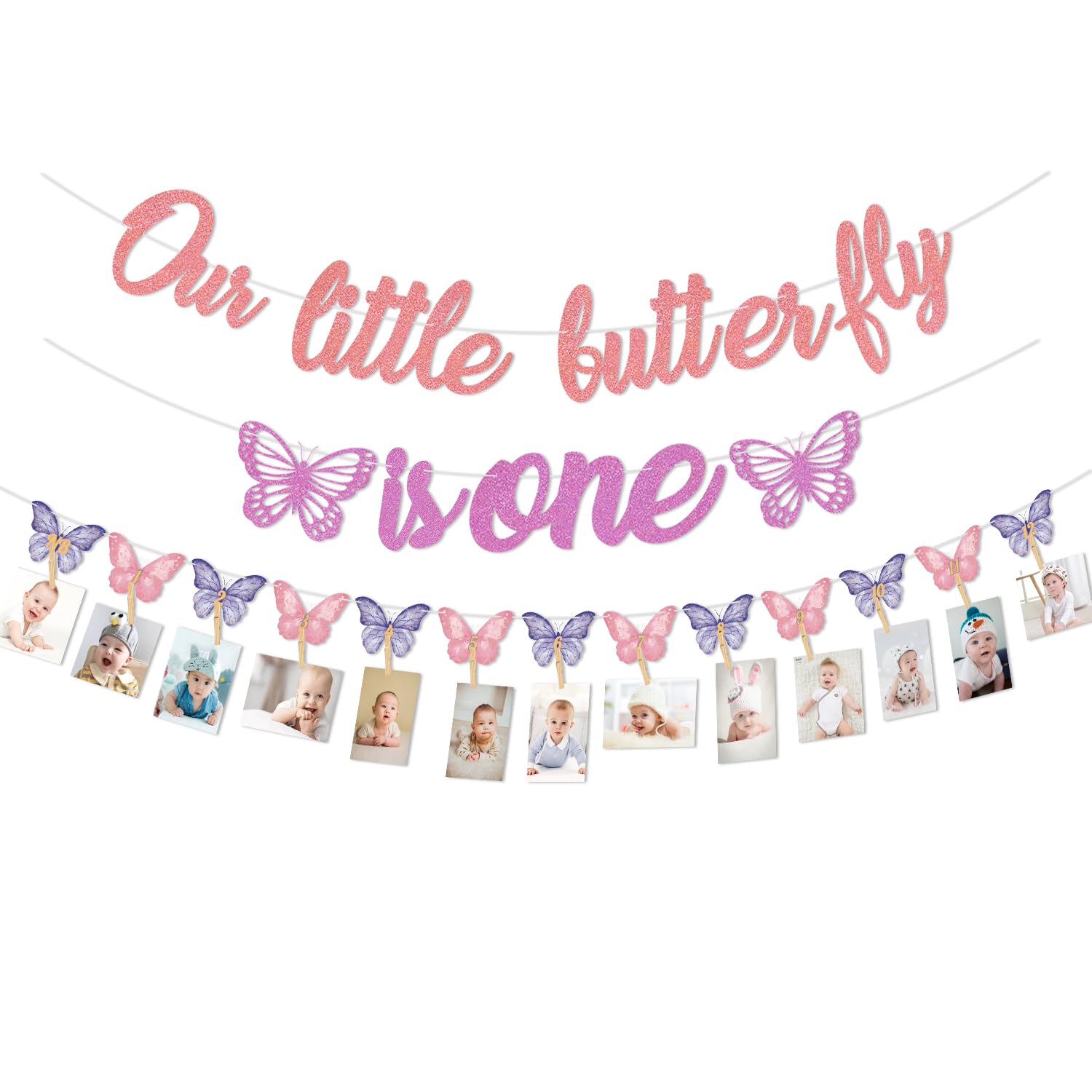 Amazon.com: Our Little Butterfly is One Party Decorations, 1st Bday ...