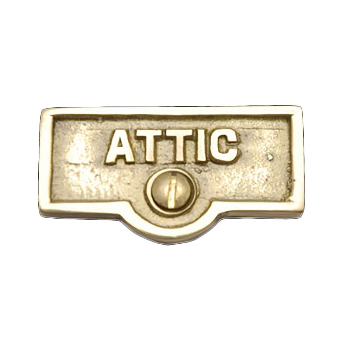 Switch Plate Tags ATTIC Name Signs Labels Lacquered Brass | Renovator's ...