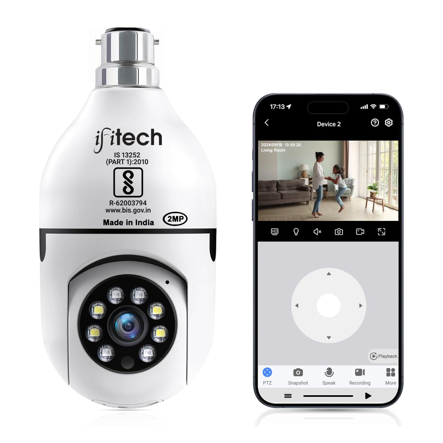 Buy IFITech 1080p HD Smart Wi-Fi CCTV Home Security Camera | Indoor 360 ...