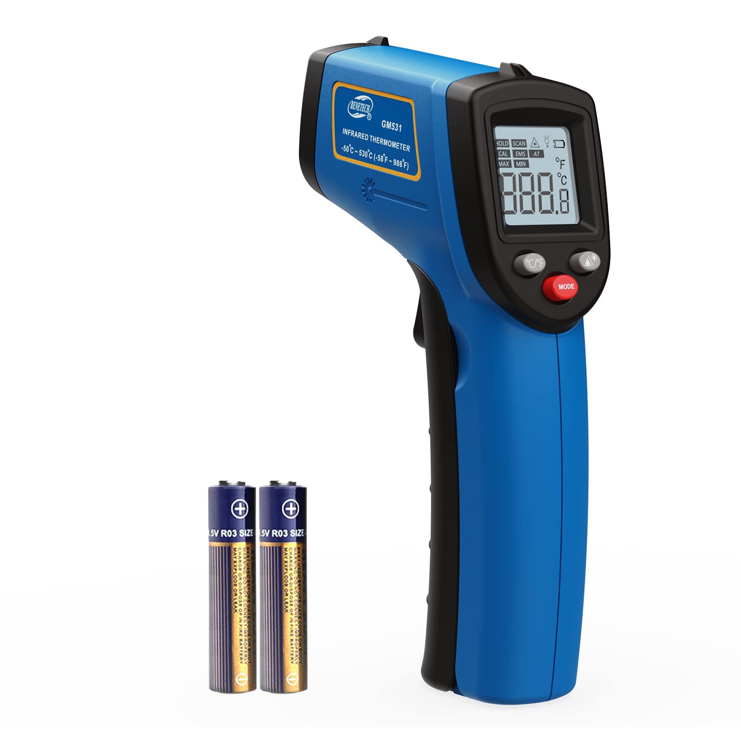 BENETECH Digital Infrared Thermometer -58 to 986℉ Non-Contact Digital ...