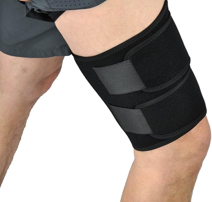 Medical Grade Thigh Hamstring Support Compression Brace Wrap Adjustable ...