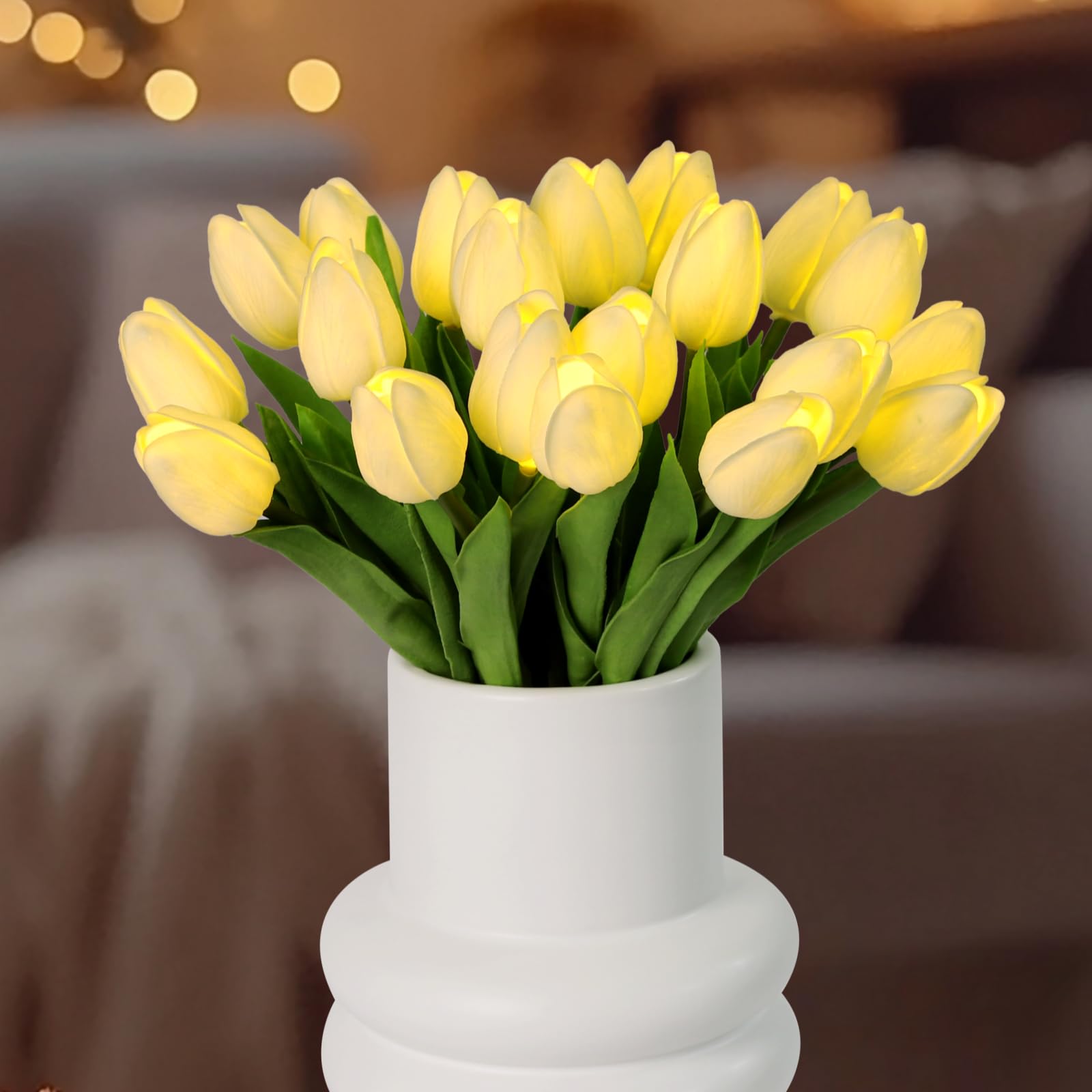 Amazon.com: HOMESEASONS Light Up Artificial Tulip Bouquet Tulip Lamp ...
