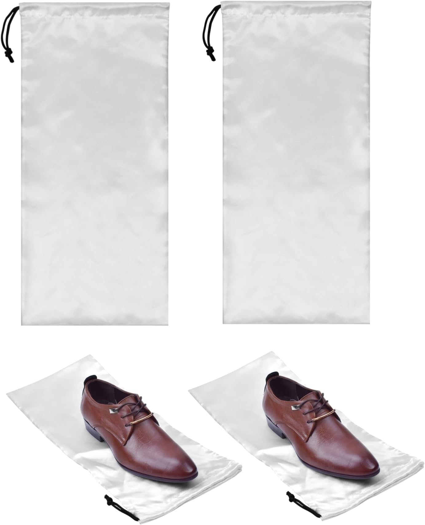 Amazon.com | GONGKANGYUAN 10 Pack Shoe Bags for Travel Satin Fabric ...