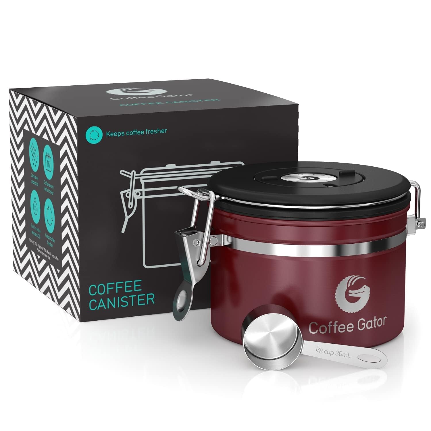 Coffee Gator Coffee Storage - Stainless Steel Tea and Sugar Containers ...