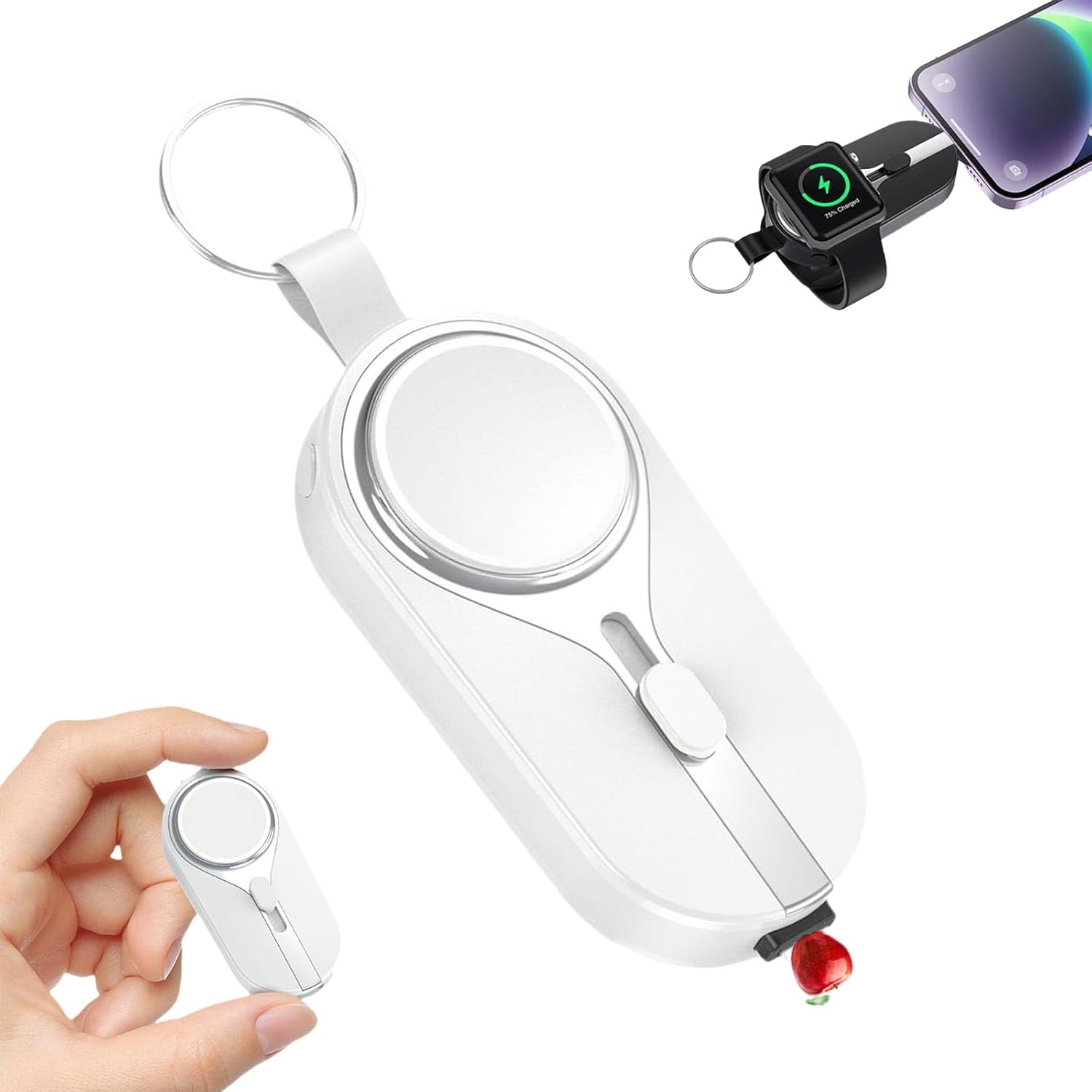 KeyPact Duo,Keypact Duo for IPhone,Keychain Rechargeable,2-in-1 Portable Rechargeable Keychain ...