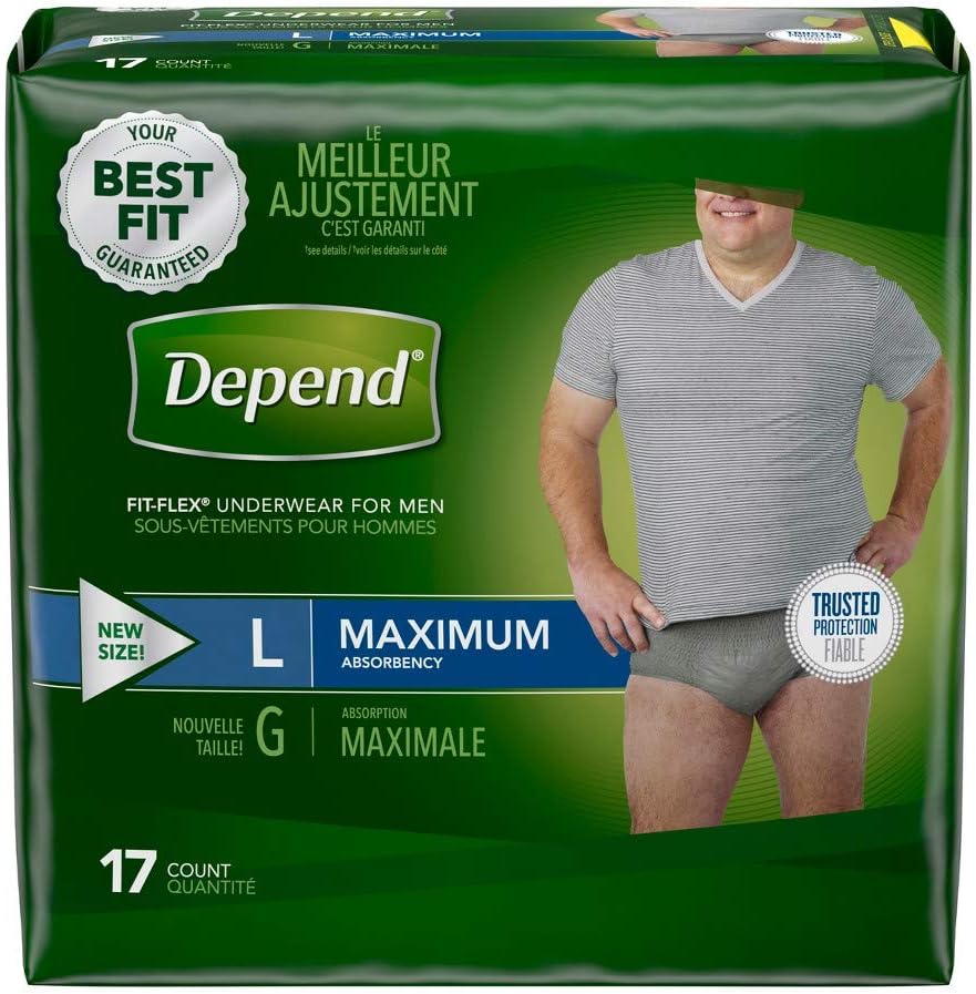 Amazon.com: Depend FIT-FLEX Incontinence Underwear for Men, Maximum ...