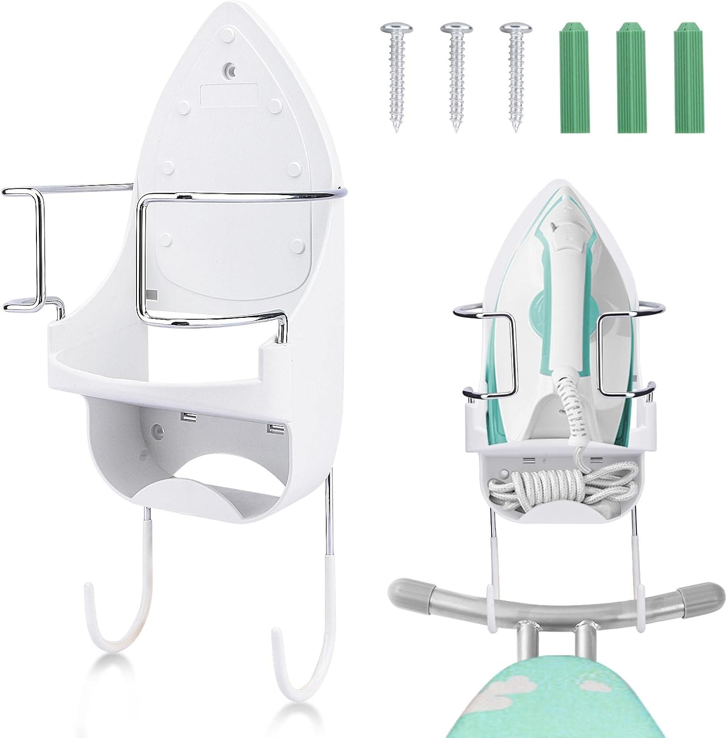 Amazon.com: KASCLINO Ironing Board Hanger Wall Mount, Electric Iron ...