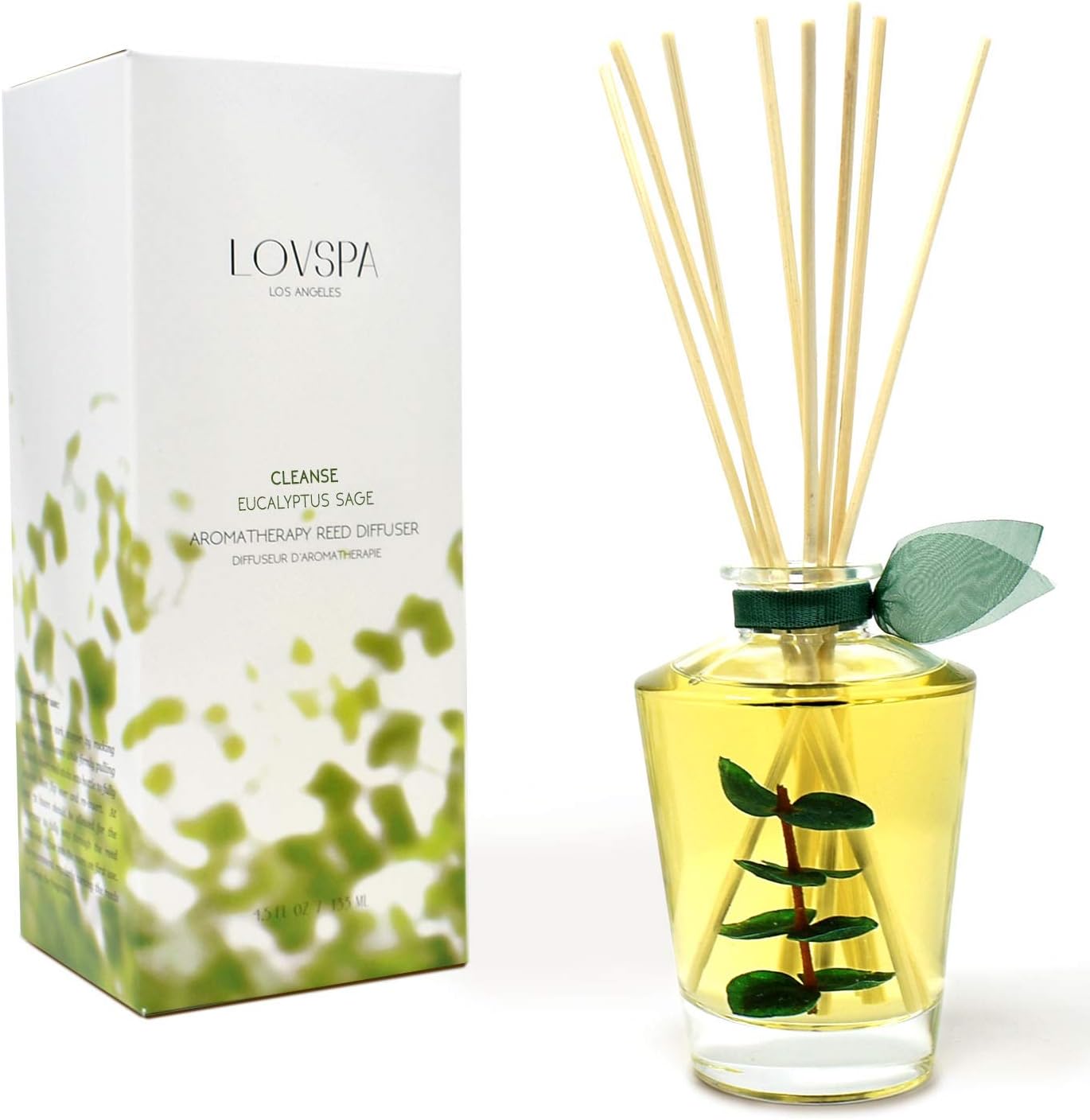 Amazon.com: LOVSPA Cleanse Eucalyptus Sage Reed Diffuser Oil and Sticks Gift Set | Air Freshener ...