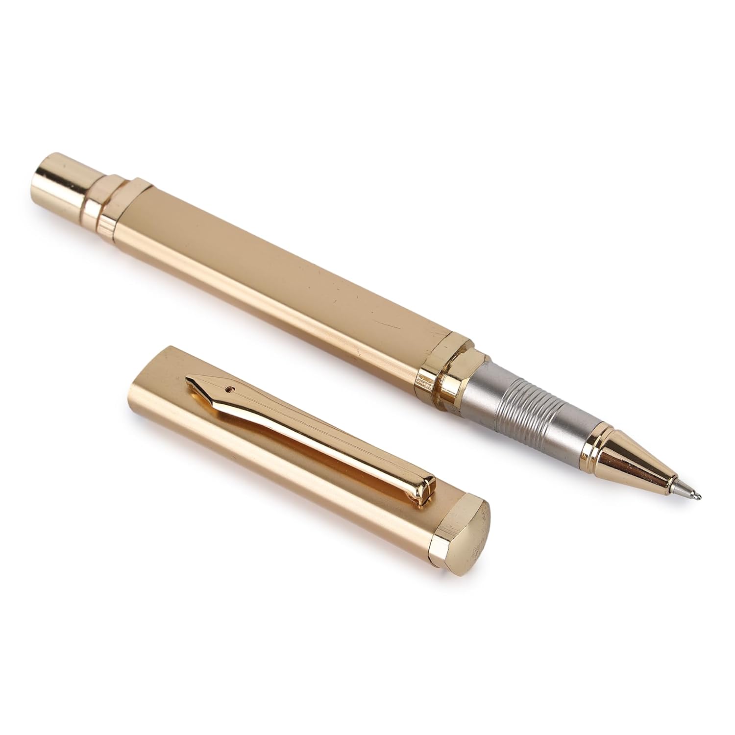 crewtone 20348 Luxury Golden Roller ball Metal Pen with NIB Shape Clip ...
