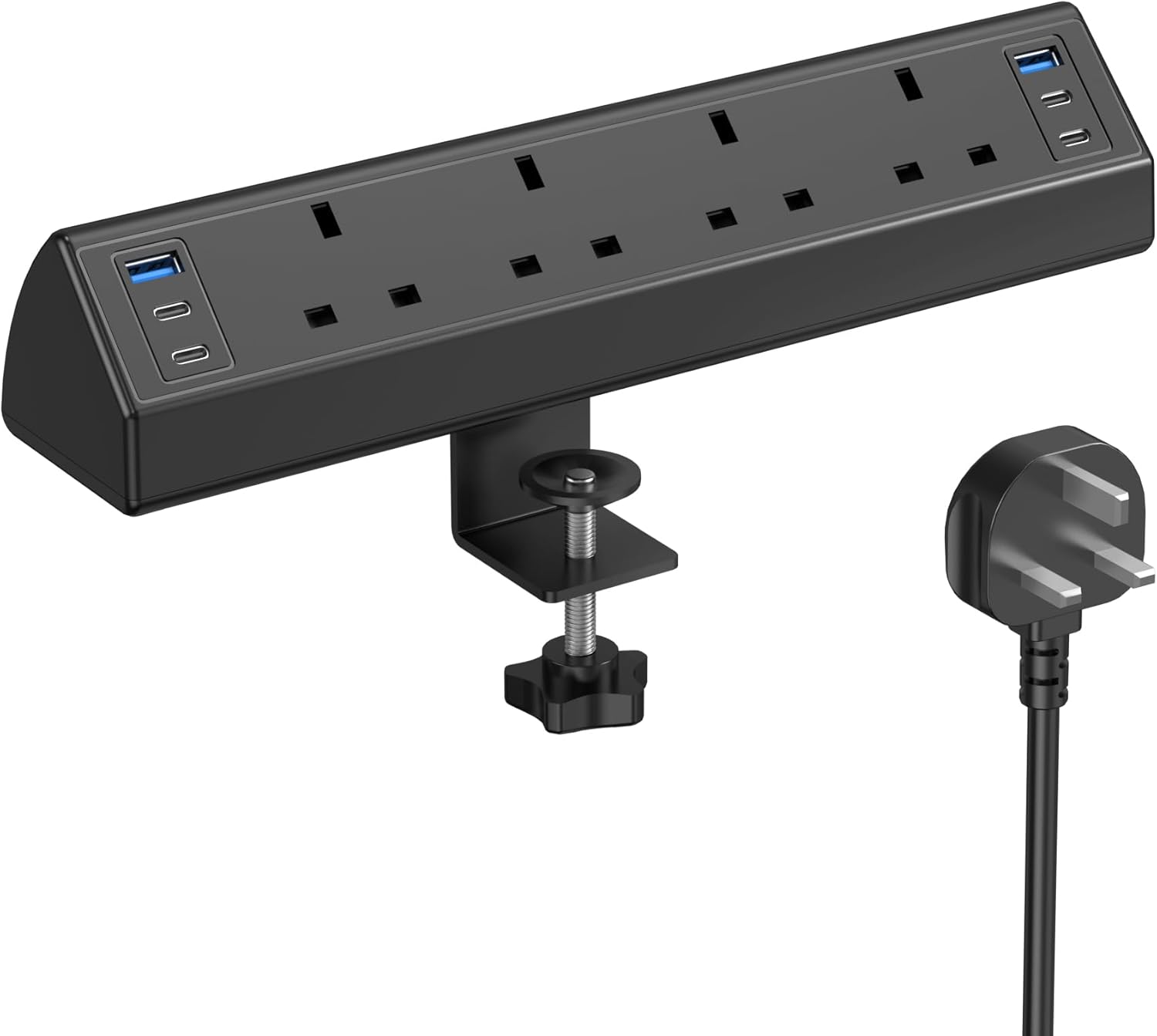 Desk Clamp Power Socket USB C Slots, 40W Total Fast Charging Station, 4 ...