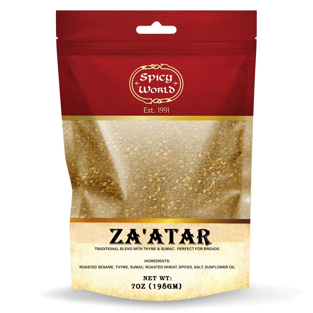 Amazon.com : Spicy World Zaatar 7 Ounce LARGE Bag | Traditional Middle ...