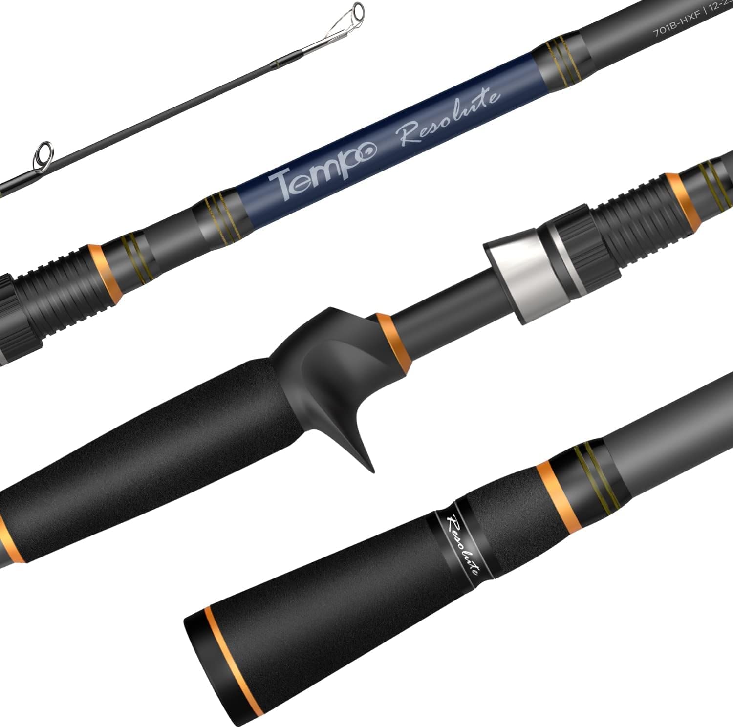 Snapklik.com : Tempo Resolute Baitcaster Rod, One Piece Ultralight ...