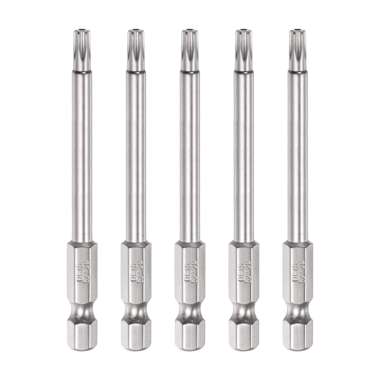 sourcing map 5Pcs Security Torx Bit 1/4" Hex Shank 3" Long Drill Bits ...