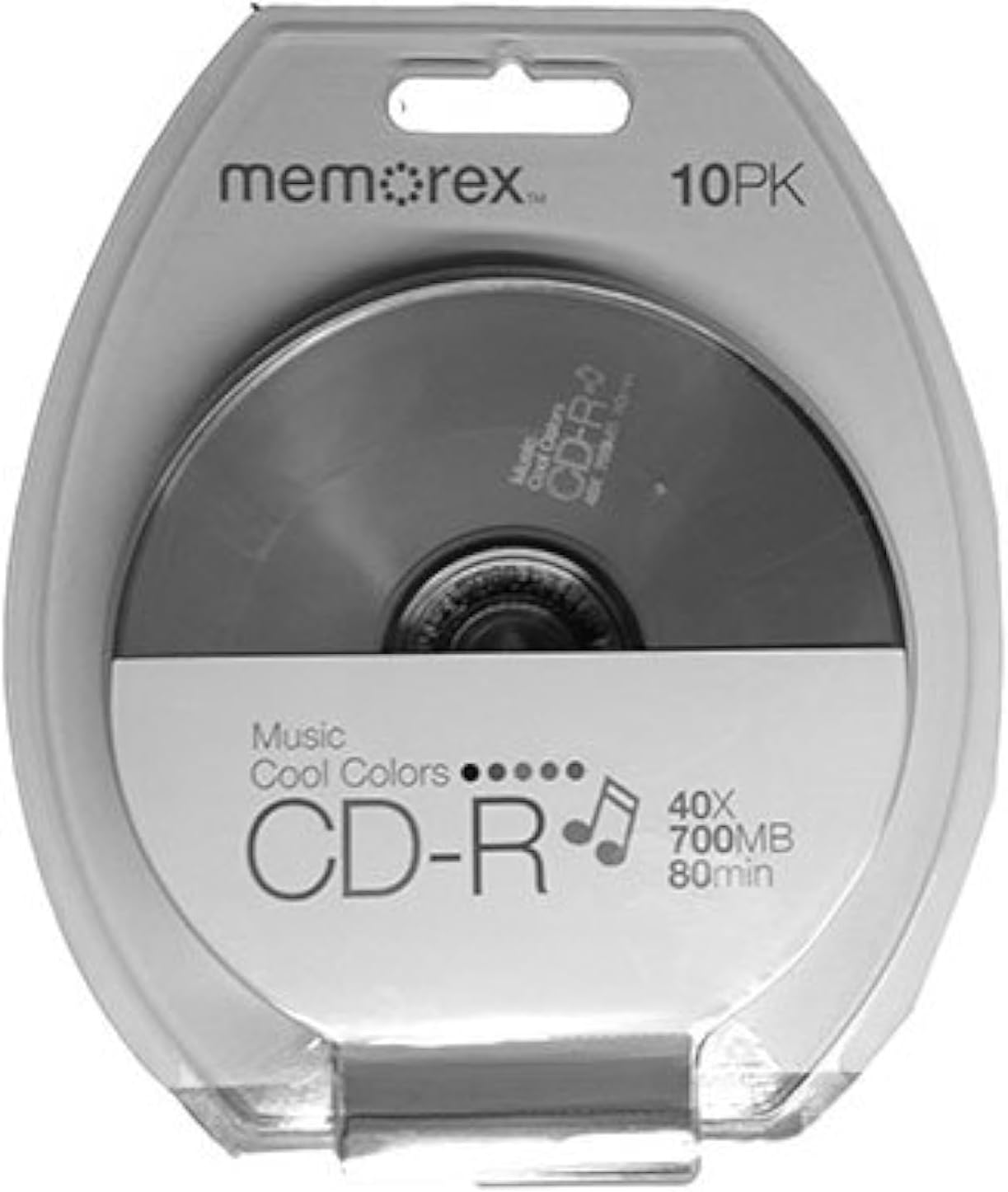 Memorex Cool Colors 10-Pack 40x CD-R Disc Blister - Multicolor : Amazon ...