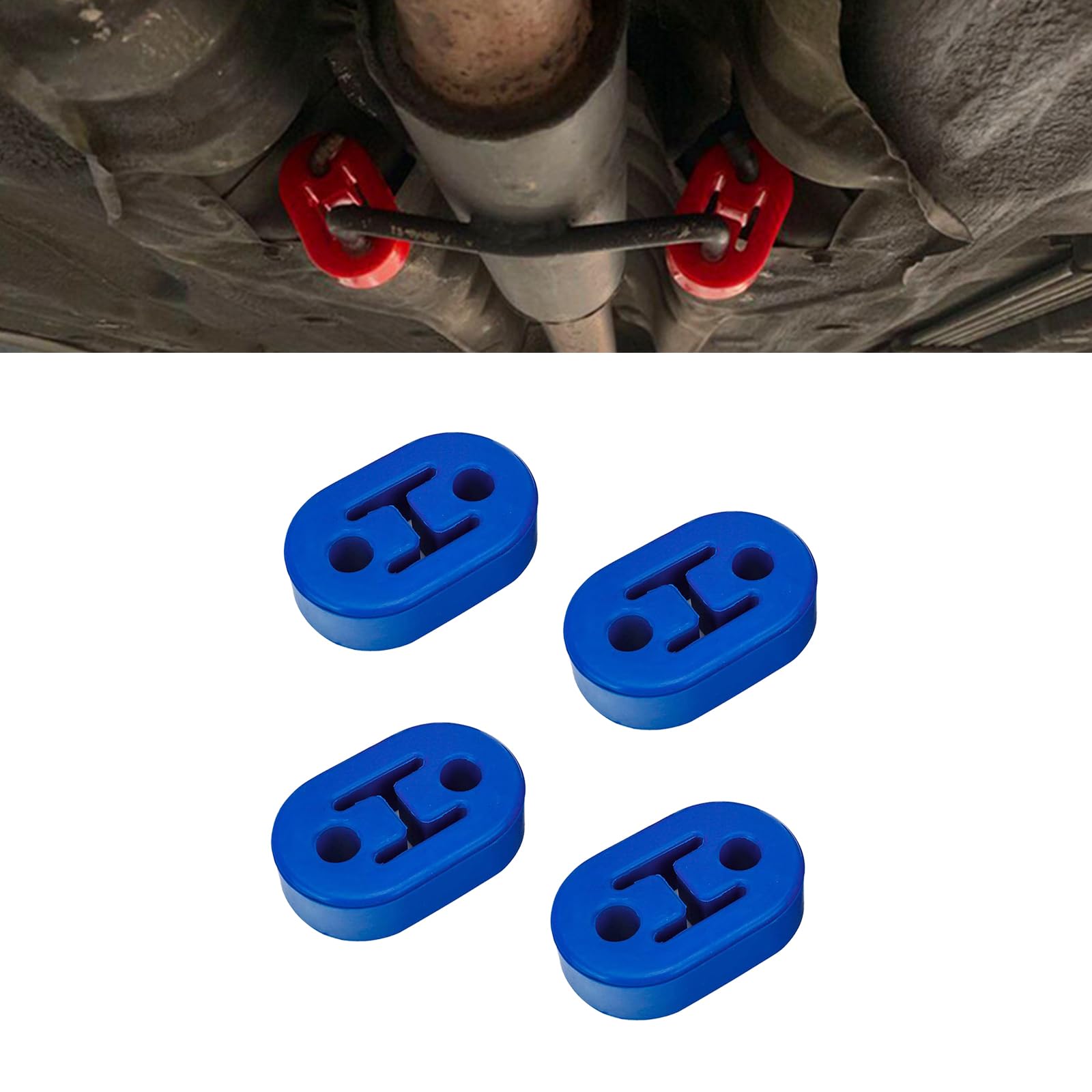 Amazon.com: Yumfugu 4 PCS Car Exhaust Pipe Support Bracket, Rubber Dual ...