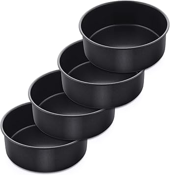 Amazon.com: 6 Inch Cake Pans, P&P CHEF Non-Stick Round Baking Pan ...