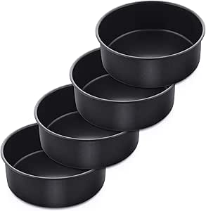 Amazon.com: 6 Inch Cake Pans, P&P CHEF Non-Stick Round Baking Pan ...