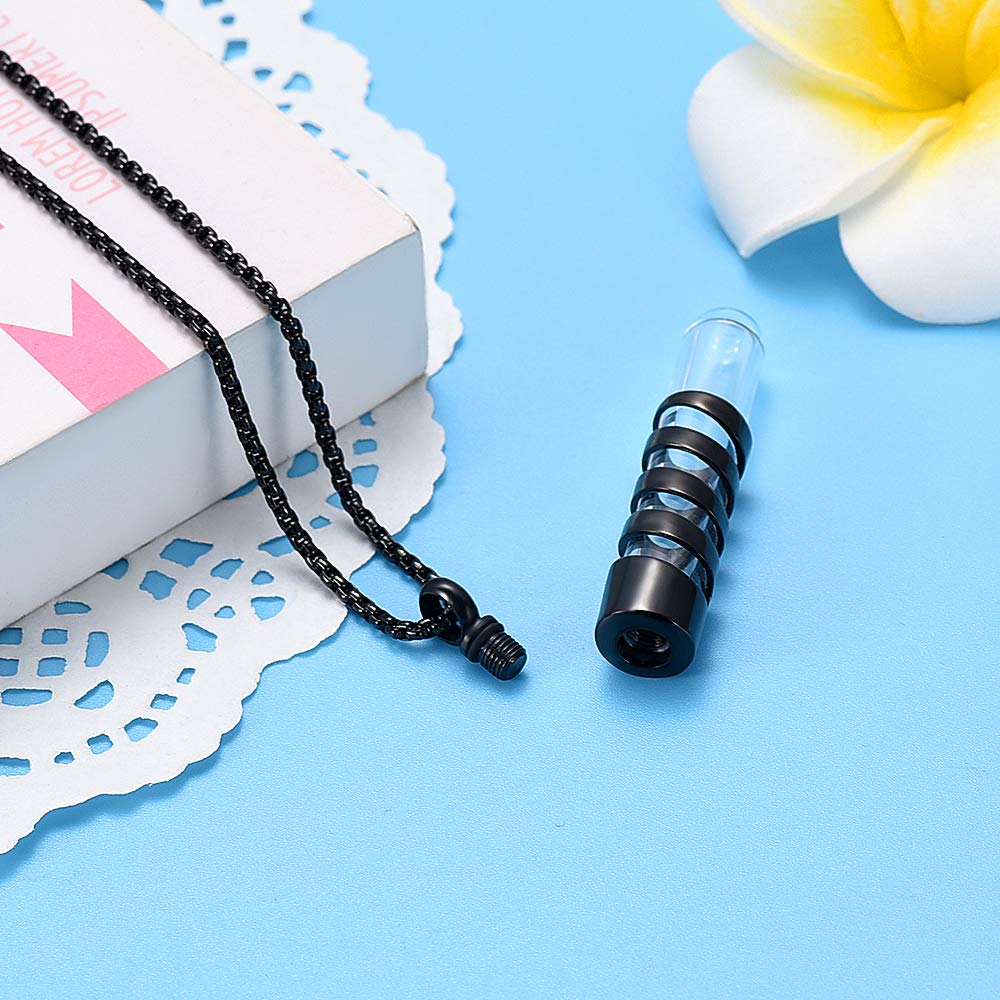 Snapklik.com : Clear Glass Tube Cremation Urn Jewelry Ashes Holder ...