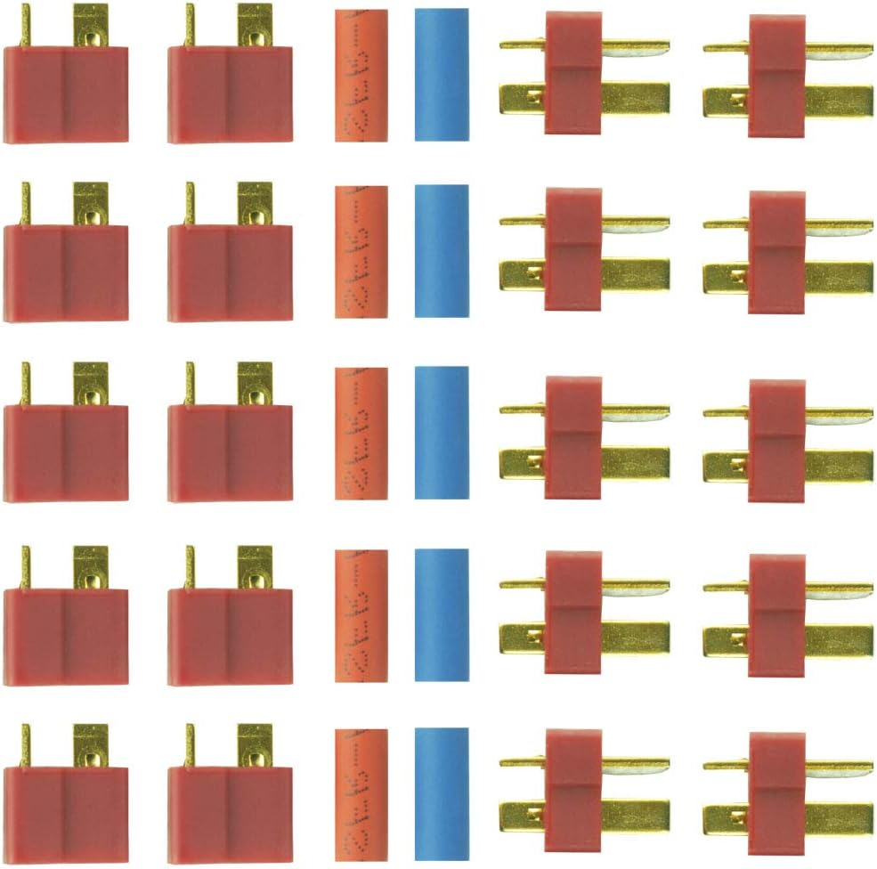 Artrinck 10 Pairs Ultra T-Plug Connectors Male and Female with 40pcs ...
