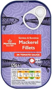 Morrisons Mackerel Fillets in Tomato Sauce 125g : Amazon.co.uk: Grocery