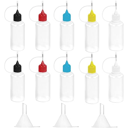 Amazon.com: Free Hand Precision Tip Applicator Bottle 1 Oz. 4 Needle Tip Squeeze Bottles and 12 ...