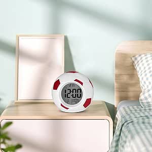 Amazon.com: lamphle Alarm Clock Football Smooth Creative Alarm Manual ...