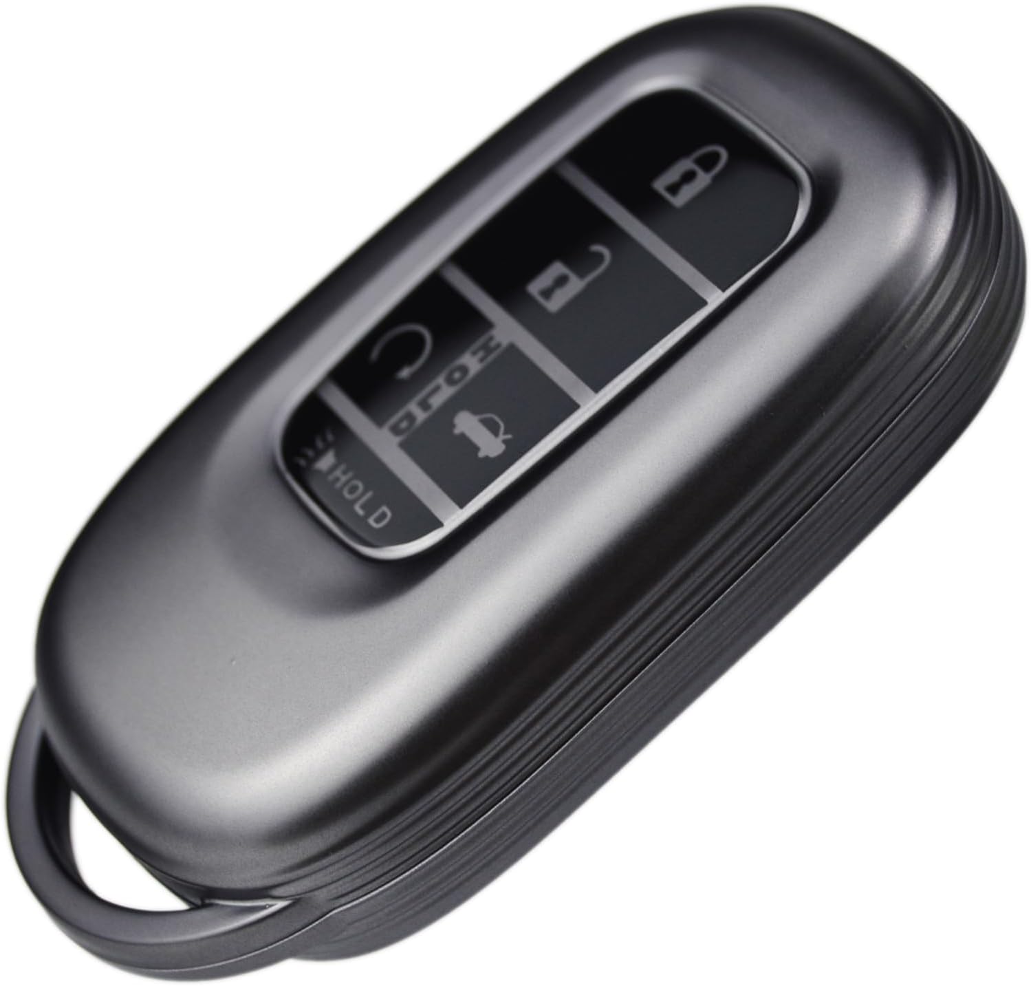 Amazon.com: Sleek Metallic Silver Black(Titanium Color) Key Fob Cover ...