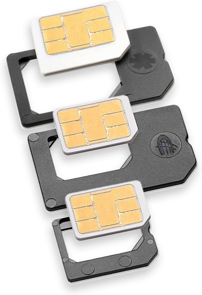 4 in 1 Pack Nano Micro & Standard Sim Card Adapter + Sim Ejector For ...