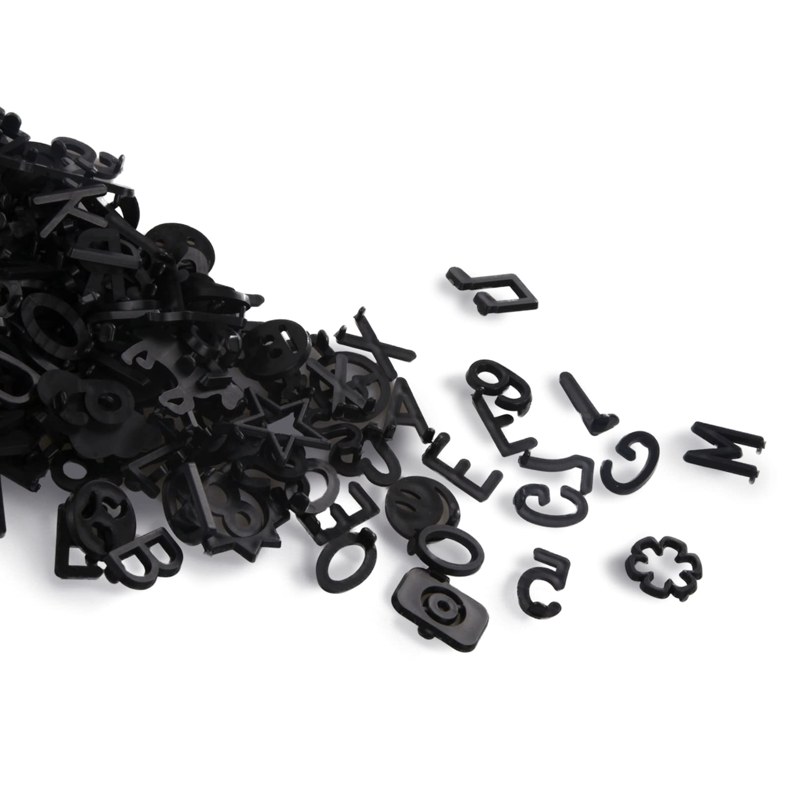 Snapklik.com : Plastic Letters For Letter Board Only, 394 Pieces Black ...