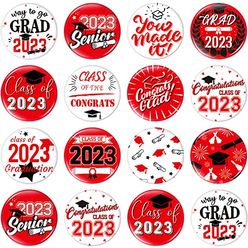 Ecally 60 Pieces Graduation Button Pins Graduation Party - Want It All